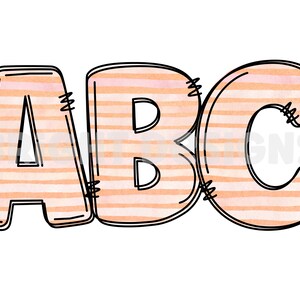 Boho Clipart Letters 300dpi Transparent Png. 5 Styles of Alphabet ...