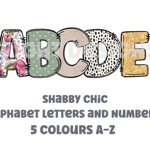 Boho Clipart Letters 300dpi Transparent Png. 5 Styles of - Etsy