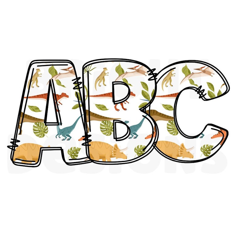 Dinosaur Alphabet Png Clipart Letters 300dpi Transparent Png. - Etsy