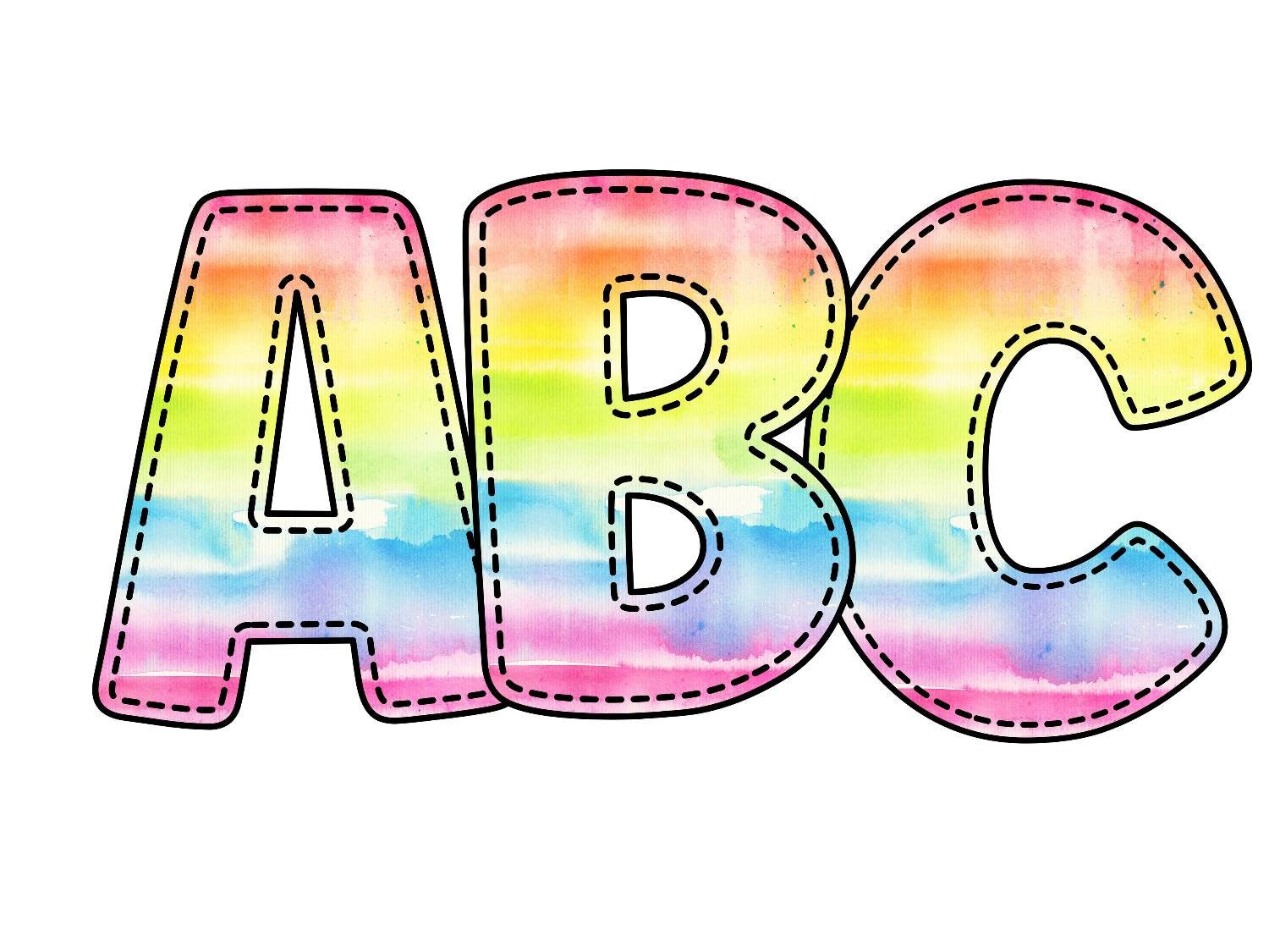 Party Clipart Letters 300dpi Transparent Png. 5 Styles of - Etsy