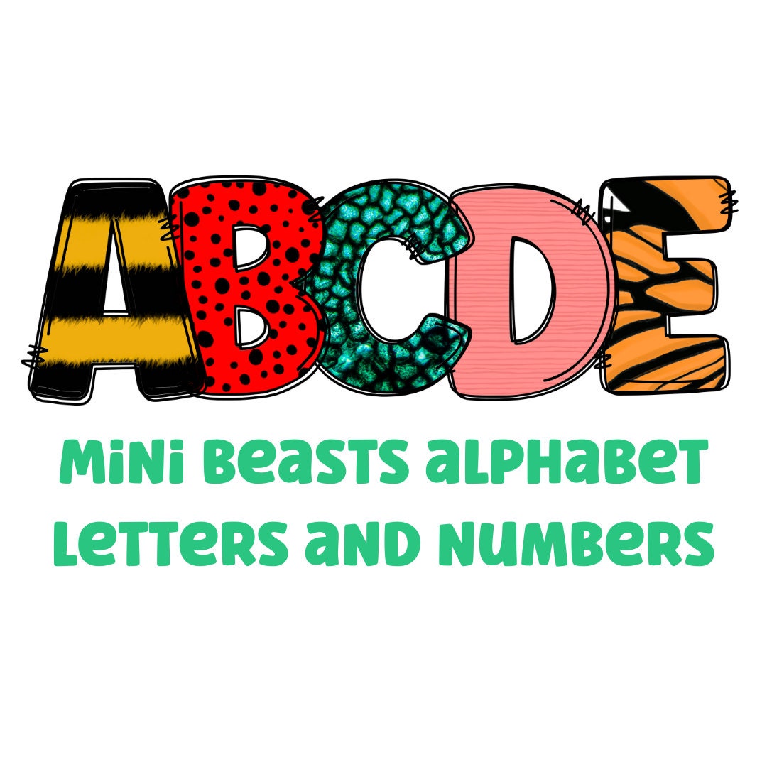 Mini Beasts Alphabet Clipart Letters 300dpi Transparent Png. 5 Styles ...