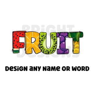 Fruit Alphabet Png Clipart Letters 300dpi Transparent Png. 6 Styles of ...