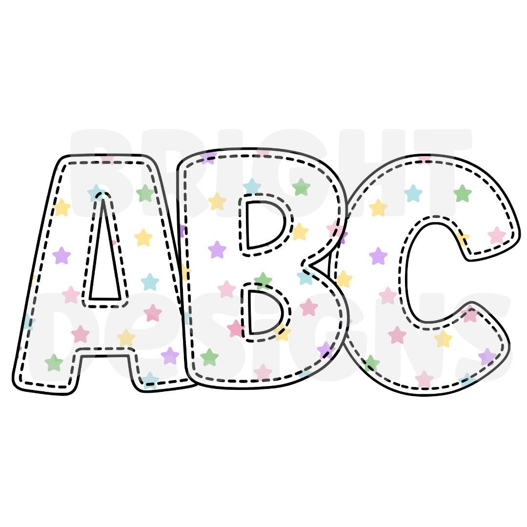 Unicorn Alphabet Clipart Letters 300dpi Transparent Png. 5 Styles of ...