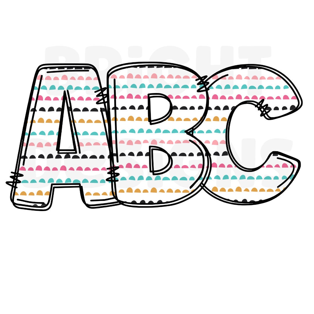 Chic Flick Alphabet Clipart Letters 300dpi Transparent Png. 5 Styles of ...