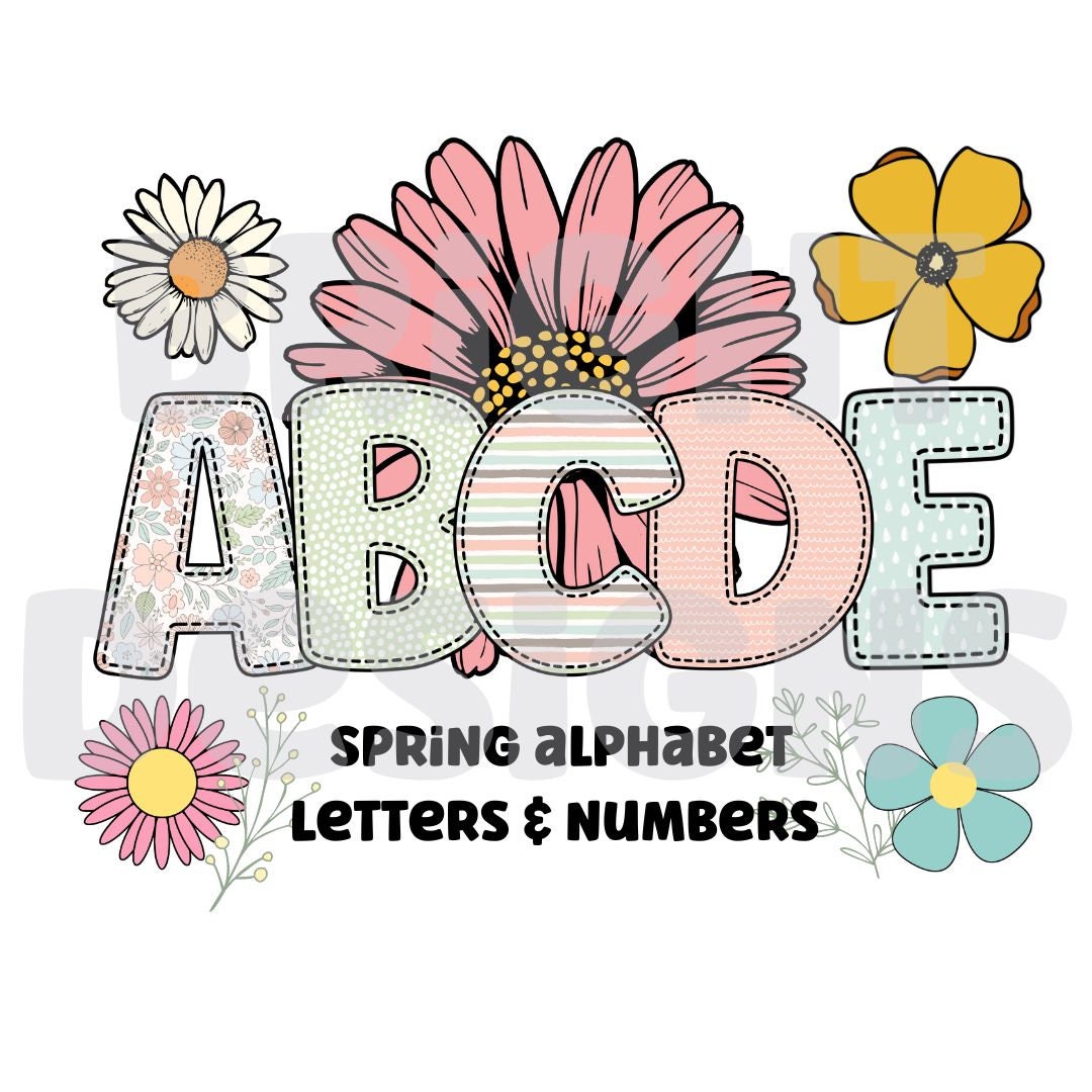 Spring Clipart Letters 300dpi Transparent Png. 5 Styles of Alphabet ...