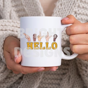 Hello Sign Language Clipart Graphic 300dpi Transparent Png, Pdf and Jpg ...