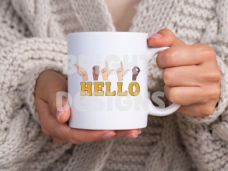 Hello Sign Language Clipart Graphic 300dpi Transparent Png, Pdf and Jpg ...