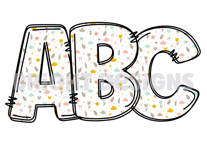 Water Colour Clipart Letters 300dpi Transparent Png. 5 Styles of ...