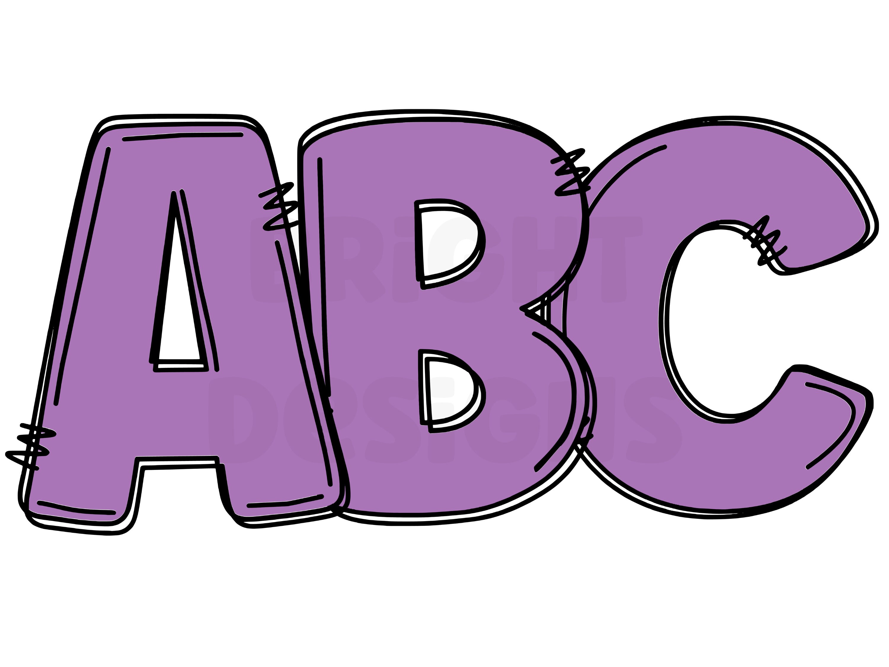 Rainbow Clipart Letters 300dpi Transparent Png. 5 Styles of - Etsy