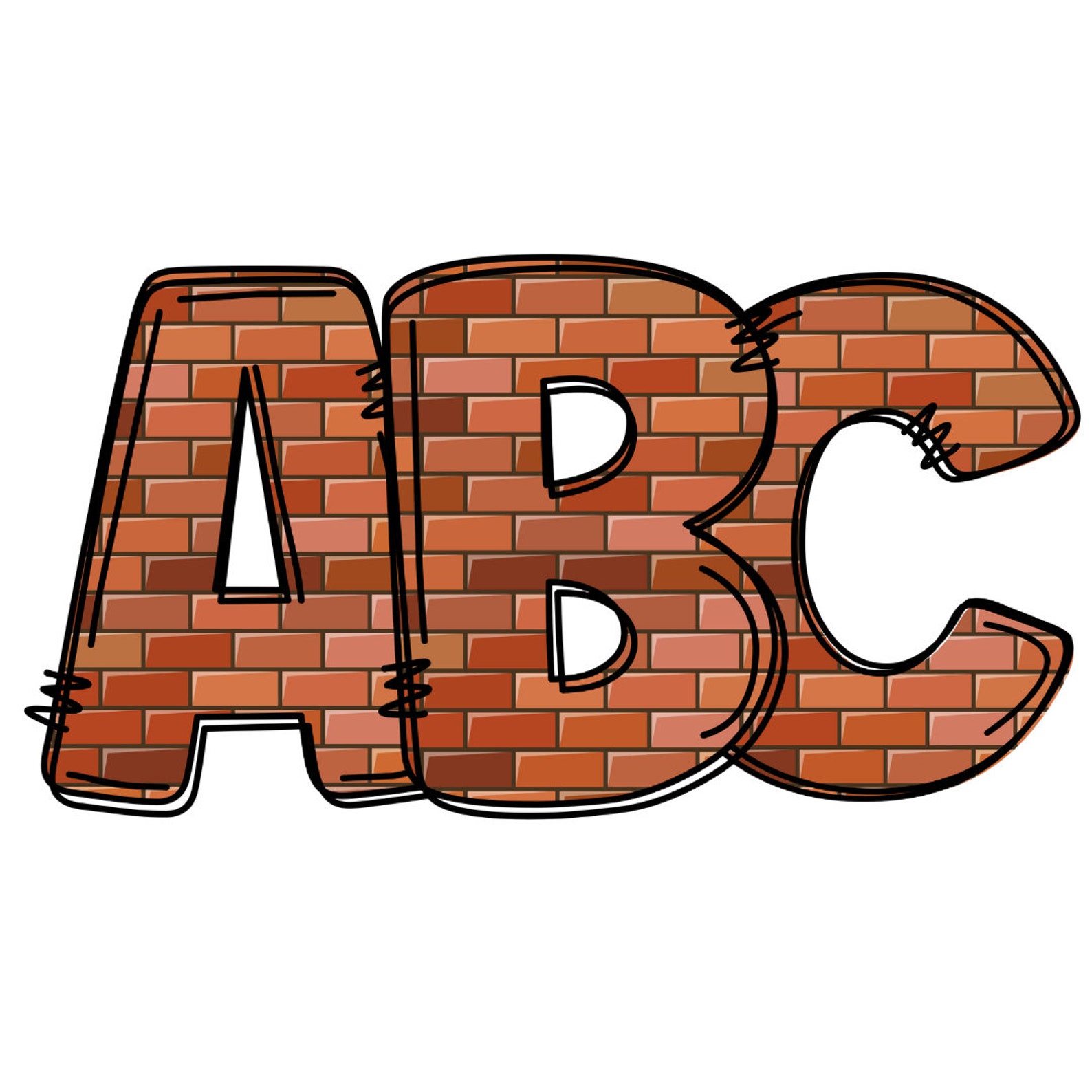 Construction Clipart Letters 300dpi Transparent Png. 5 Styles of ...