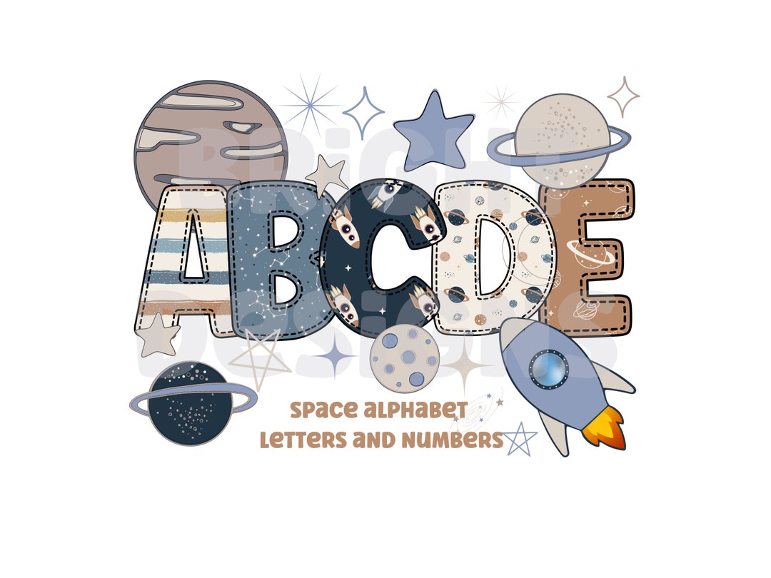 Space Clipart Letters 300dpi Transparent Png. 5 Styles of Alphabet ...