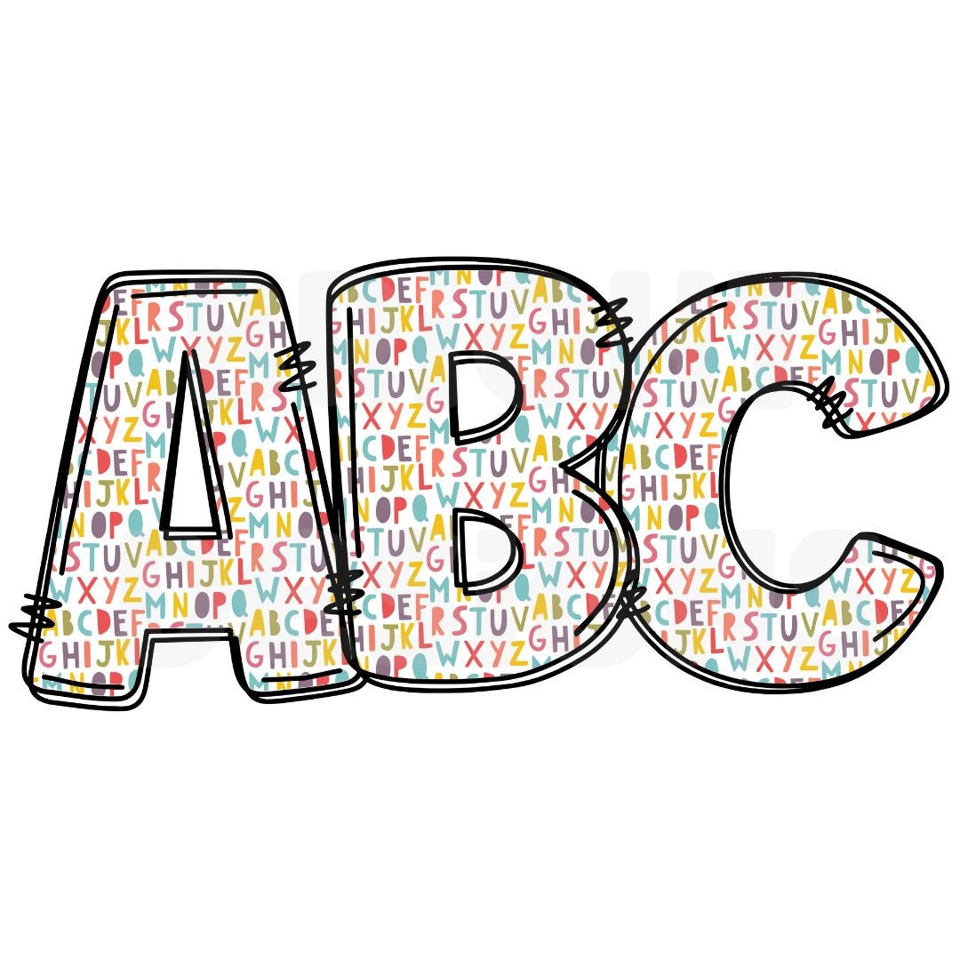 School Alphabet Clipart Letters 300dpi Transparent Png. 5 - Etsy