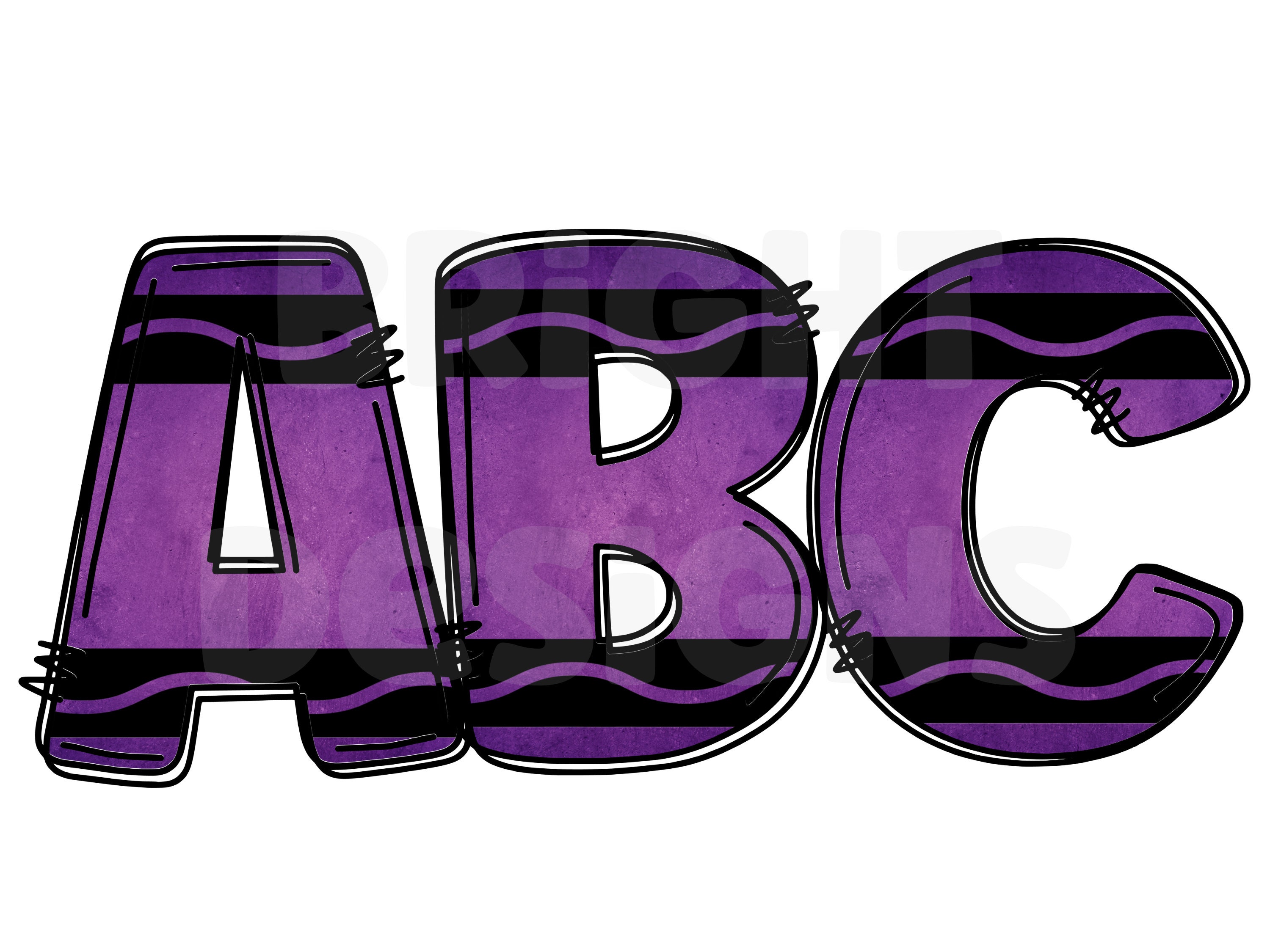 Crayons School Alphabet Clipart Letters 300dpi Transparent - Etsy