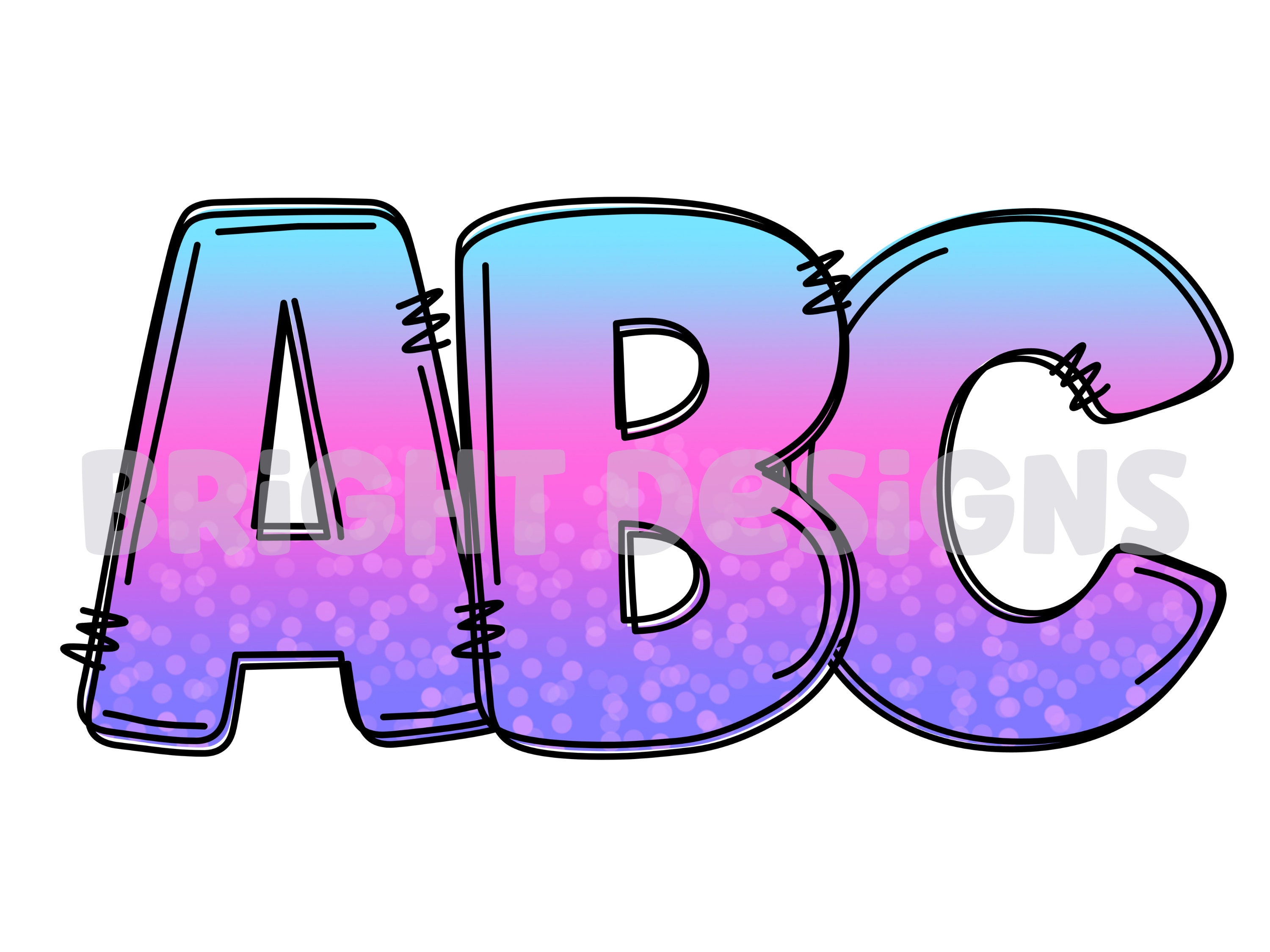 Girl Power Alphabet Clipart Letters 300dpi Transparent Png. 5 Styles of ...