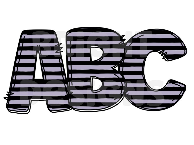 Adams Family Inspired Day Clipart Letters 300dpi Transparent - Etsy