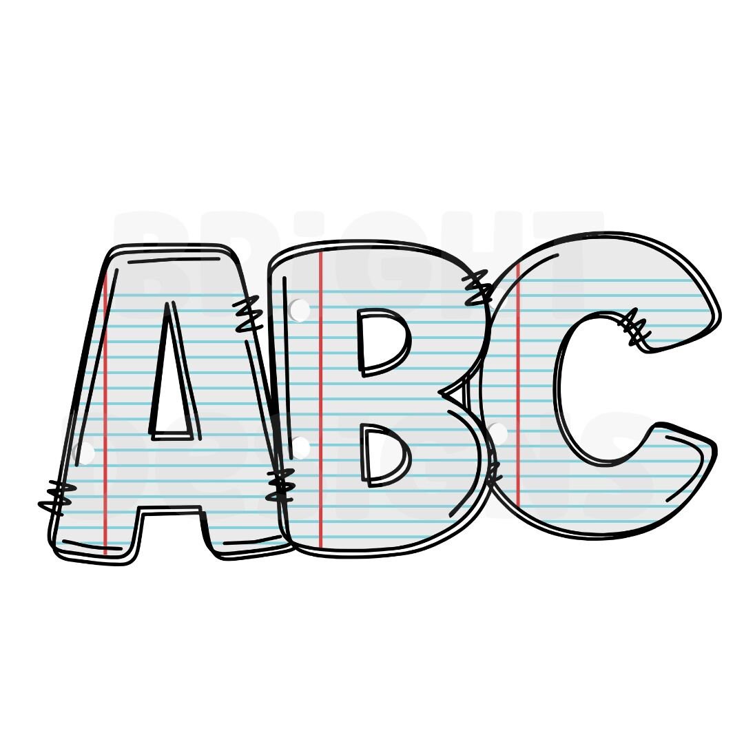 School Alphabet Clipart Letters 300dpi Transparent Png. 5 - Etsy