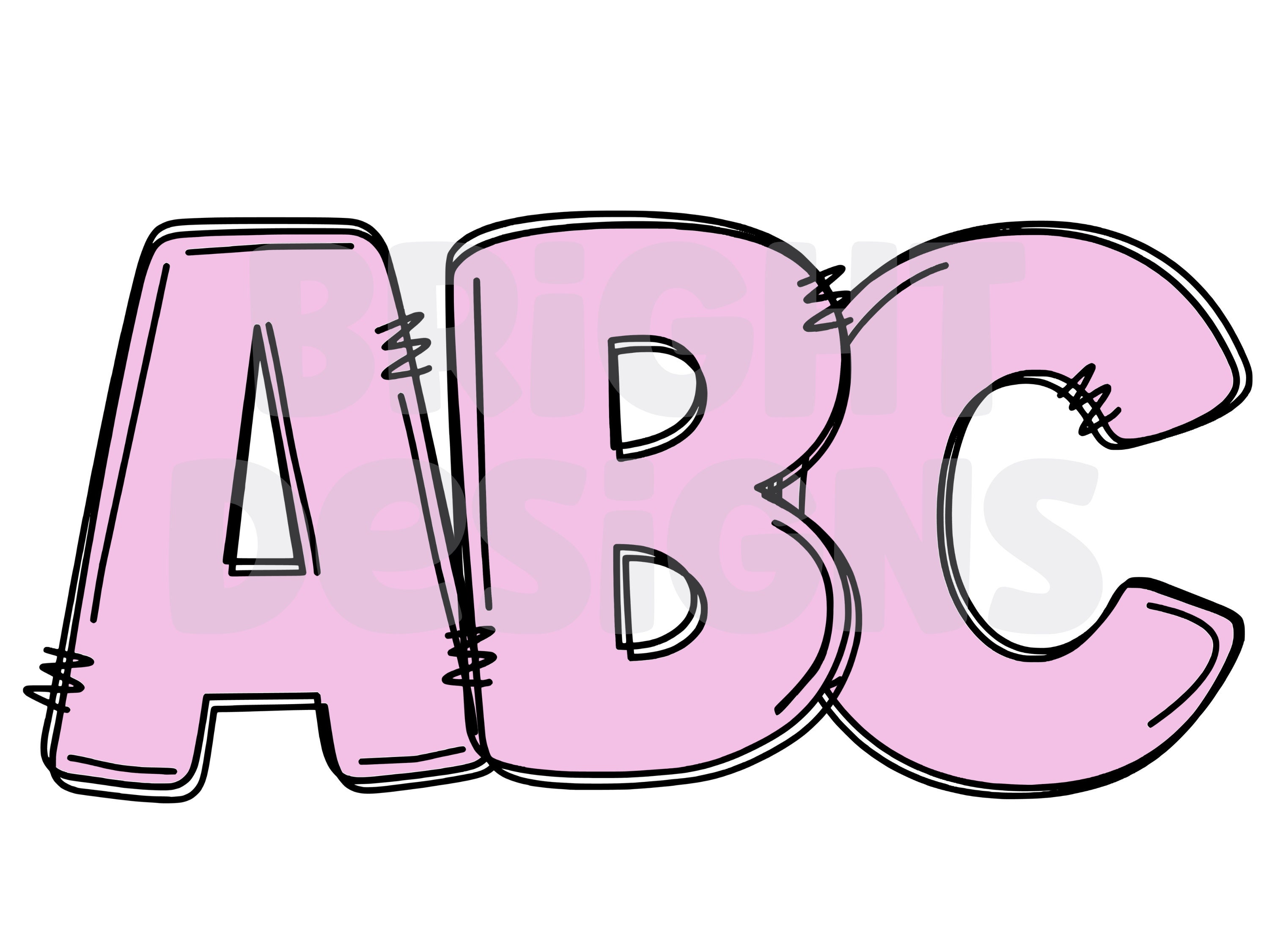 Colour Pop Alphabet Clipart Letters 300dpi Transparent Png. 5 - Etsy