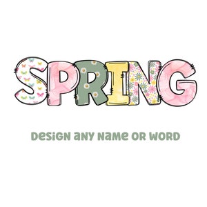 Spring Flowers Alphabet Png Letters Spring Font Spring Alphabet Spring ...