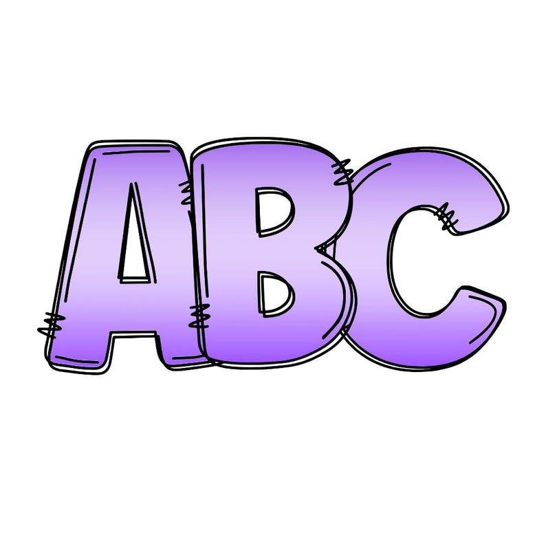 Pastel Ombre Alphabet Png Clipart Letters 300dpi Transparent Png. 5 ...