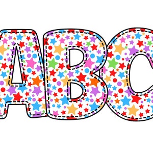 Party Clipart Letters 300dpi Transparent Png. 5 Styles of Alphabet ...