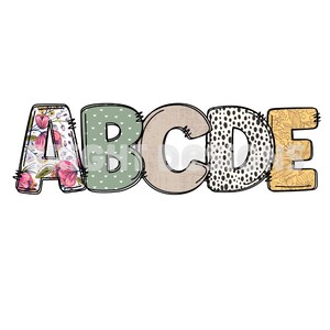 Shabby Chic Clipart Letters 300dpi Transparent Png. 5 Styles of ...