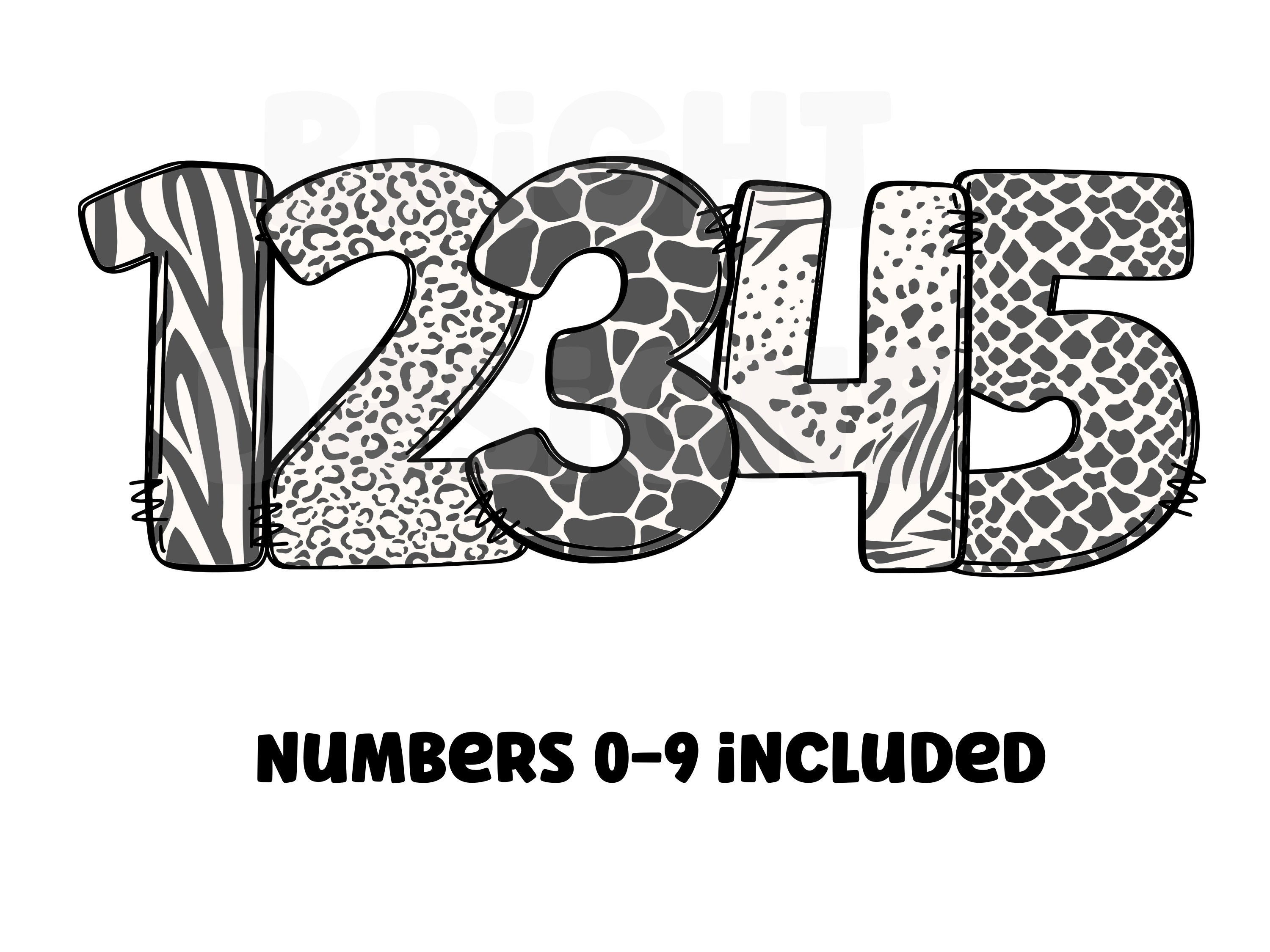 Black and White Animal Print Alphabet Clipart Letters 300dpi - Etsy