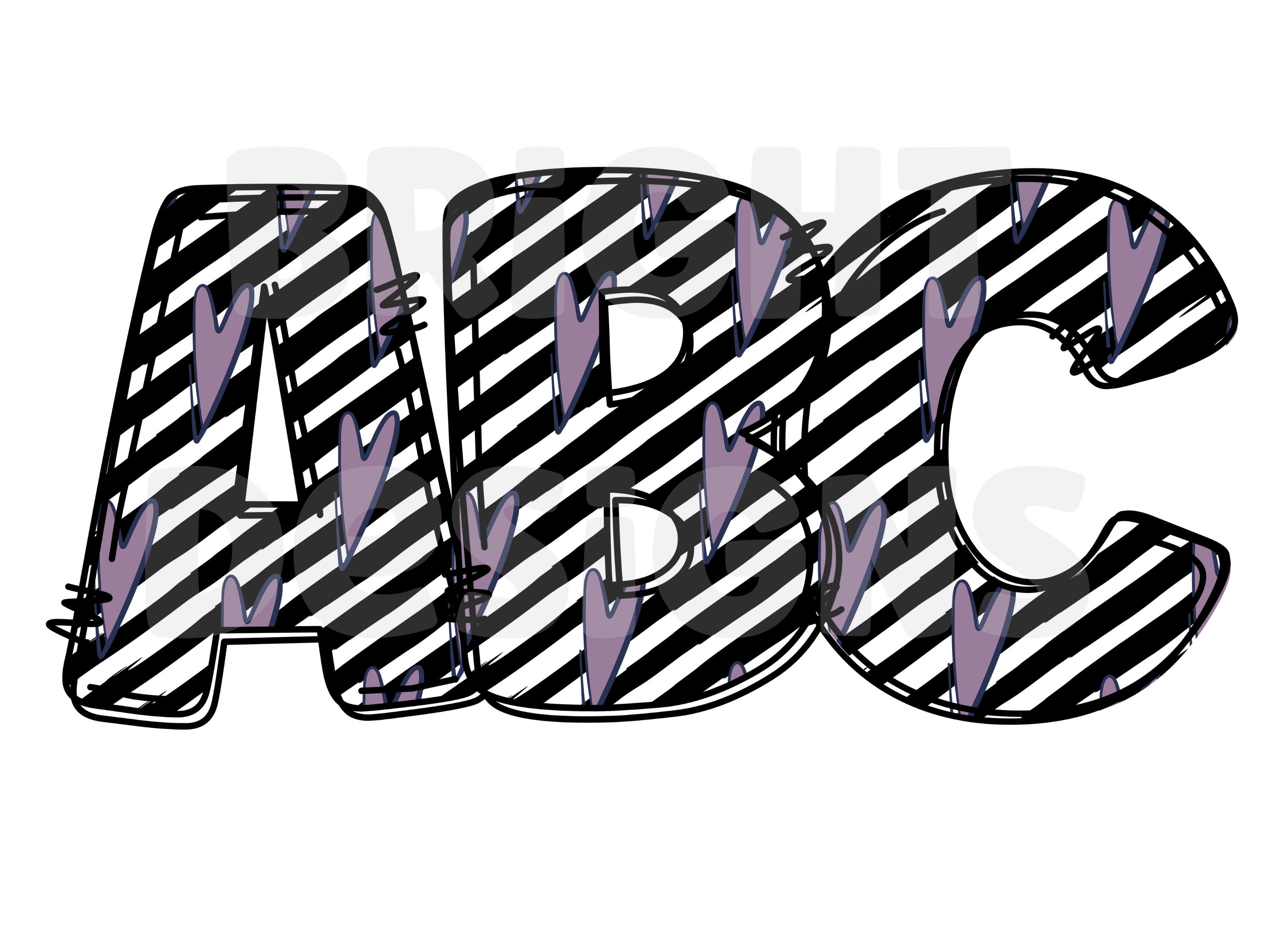 Adams Family Inspired Day Clipart Letters 300dpi Transparent - Etsy