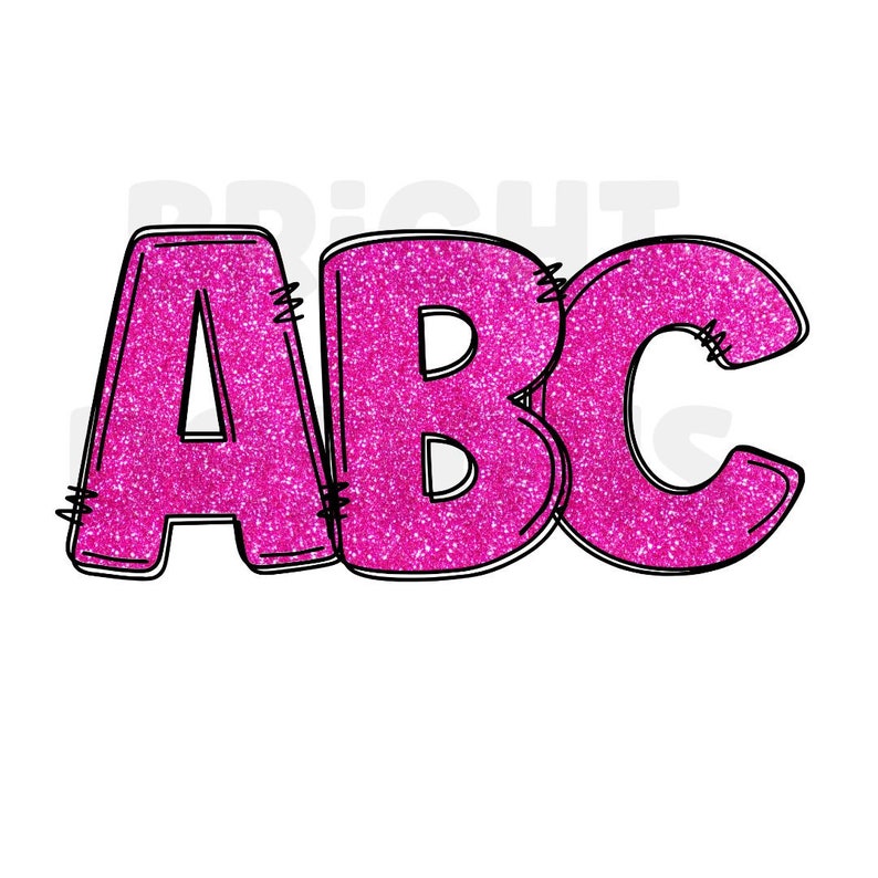Breast Cancer Awareness Alphabet Clipart Letters 300dpi - Etsy