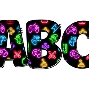 Gaming Clipart Letters 300dpi Transparent Png. 5 Styles of Alphabet ...