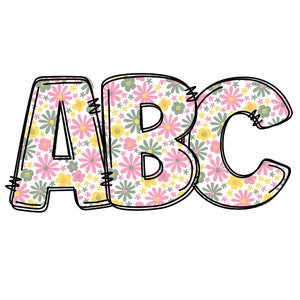 Spring Flowers Alphabet Png Letters Spring Font Spring Alphabet Spring ...