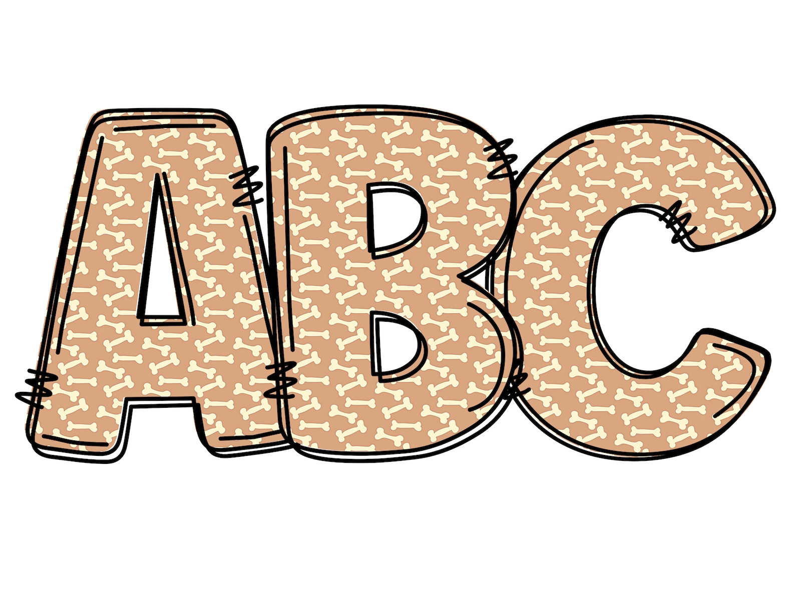 Dog Clipart Alphabet Letters 300dpi Transparent Png. 5 Styles - Etsy