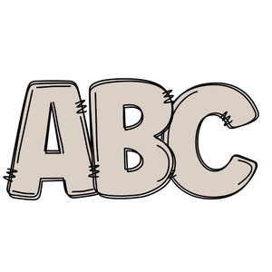 Neutral Alphabet Clipart Letters 300dpi Transparent Png. 5 Styles of ...