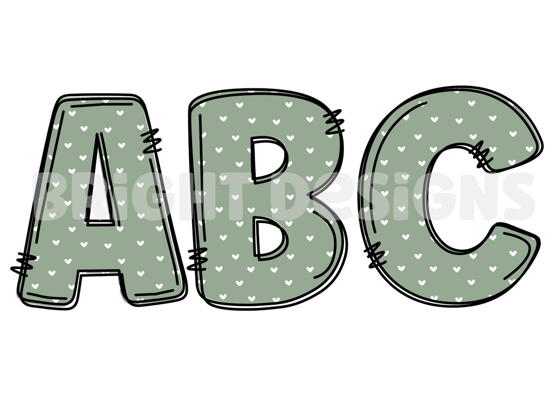 Shabby Chic Clipart Letters 300dpi Transparent Png. 5 Styles - Etsy