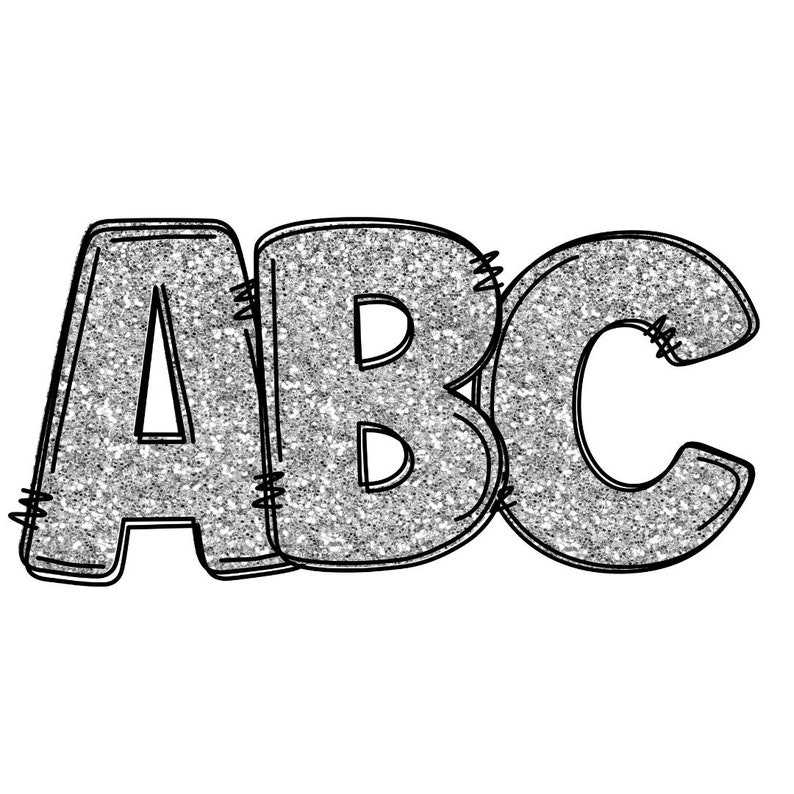 Christmas Glitter Clipart Letters 300dpi Transparent Png. 6 - Etsy Canada