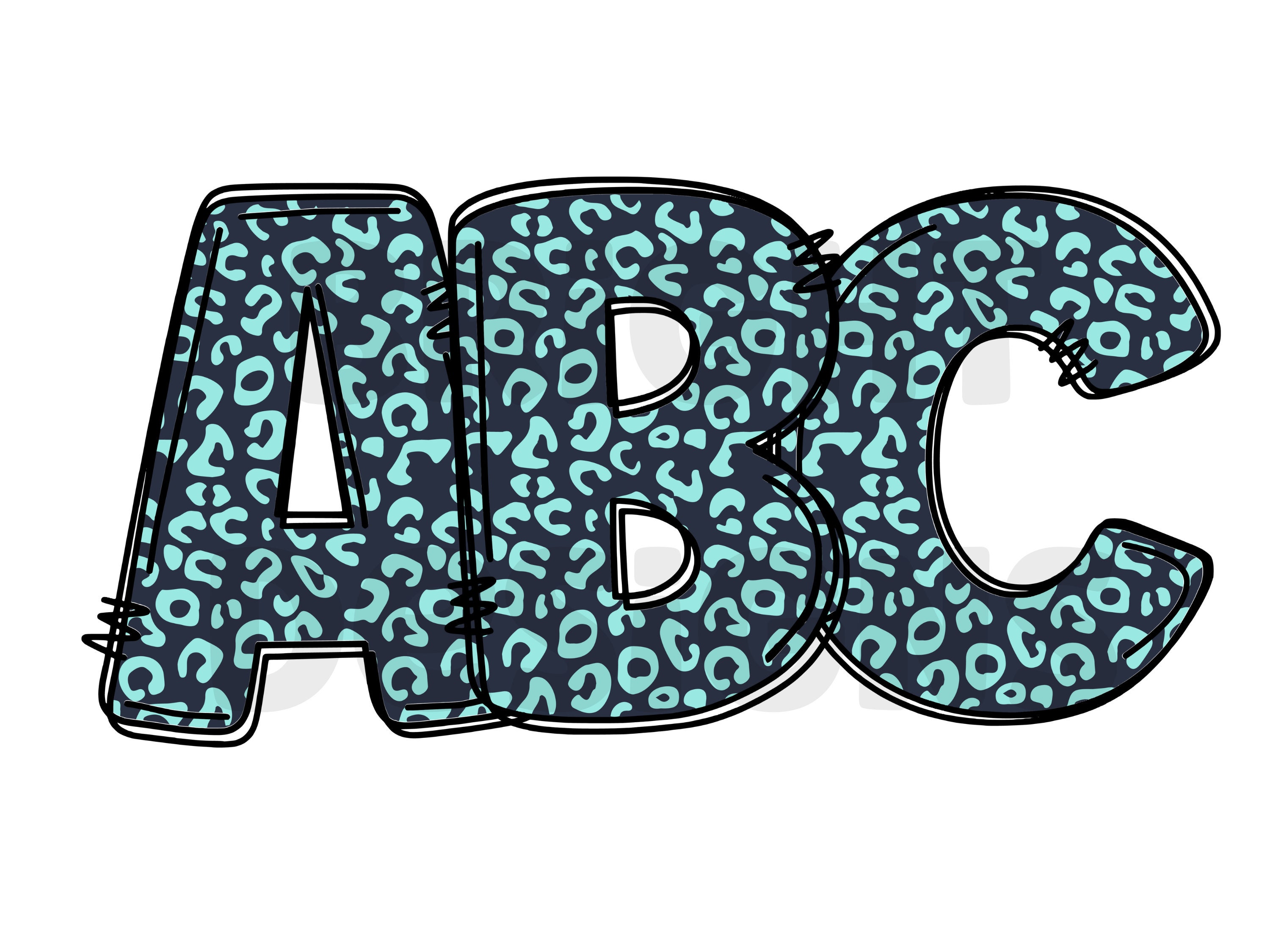 Navy Pop Alphabet Png Clipart Letters 300dpi Transparent Png. - Etsy