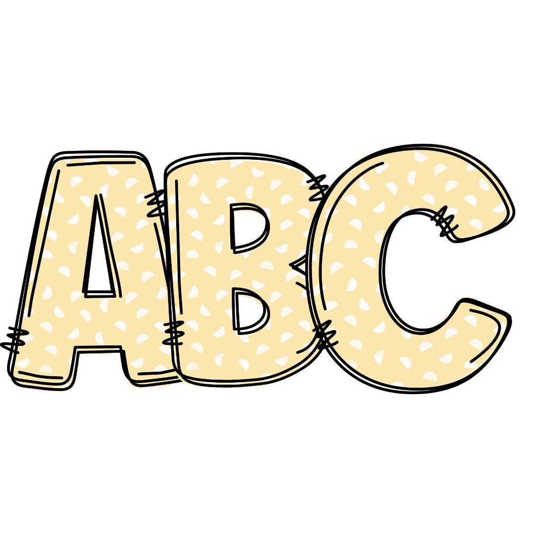 Pastel Clipart Letters 300dpi Transparent Png. 5 Styles of Alphabet ...