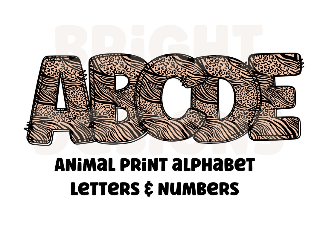 Animal Print Clipart Letters 300dpi Transparent Png. 1 Set of Alphabet ...