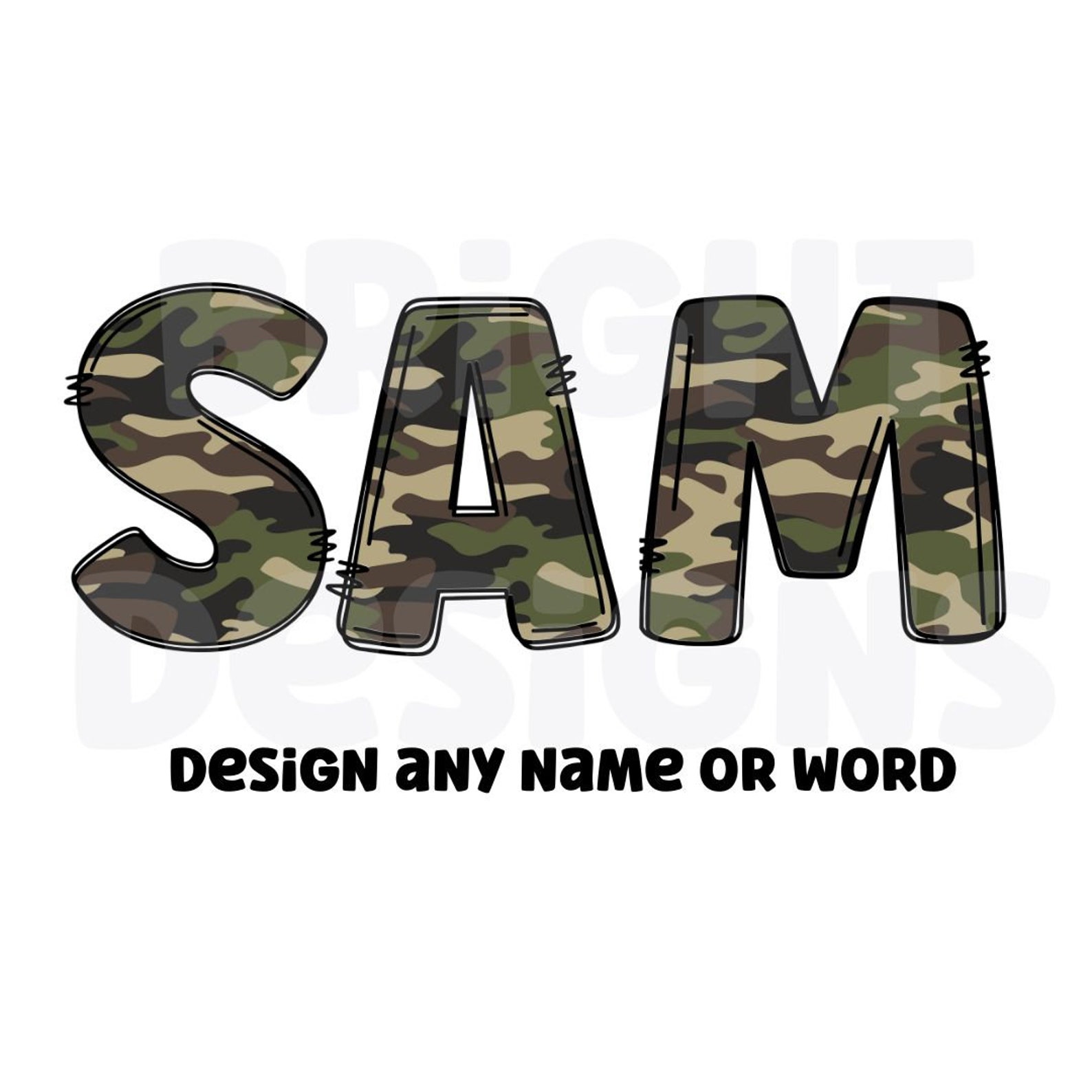 Green Camouflage Alphabet Letters Transparent Pngs of A-Z Uppercase ...
