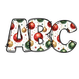 Christmas Alphabet Png Clipart Letters 300dpi Transparent Png. 4 Styles ...