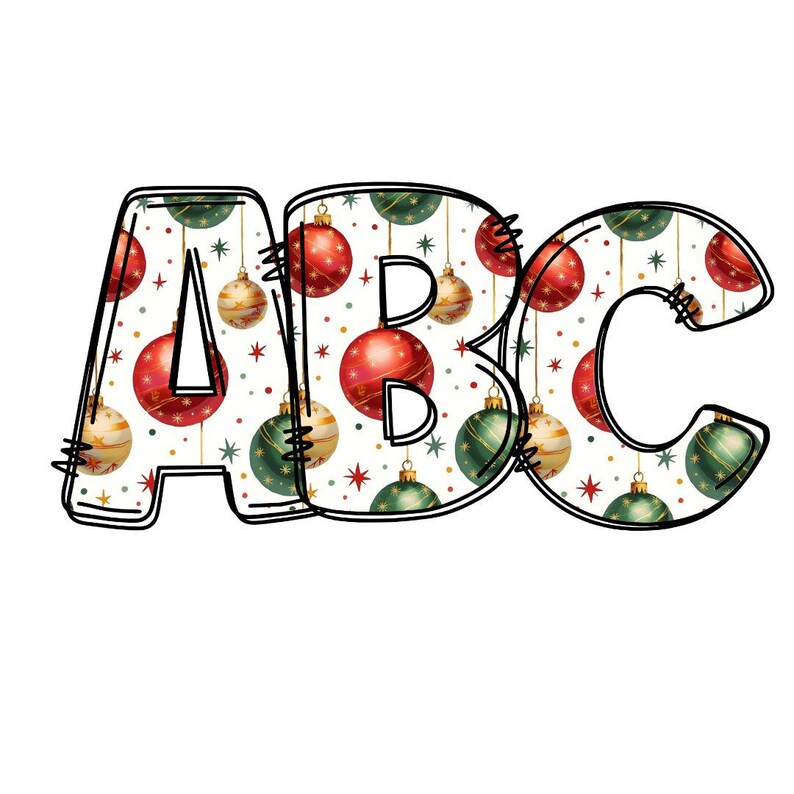 Christmas Alphabet Png Clipart Letters 300dpi Transparent Png. 4 Styles ...