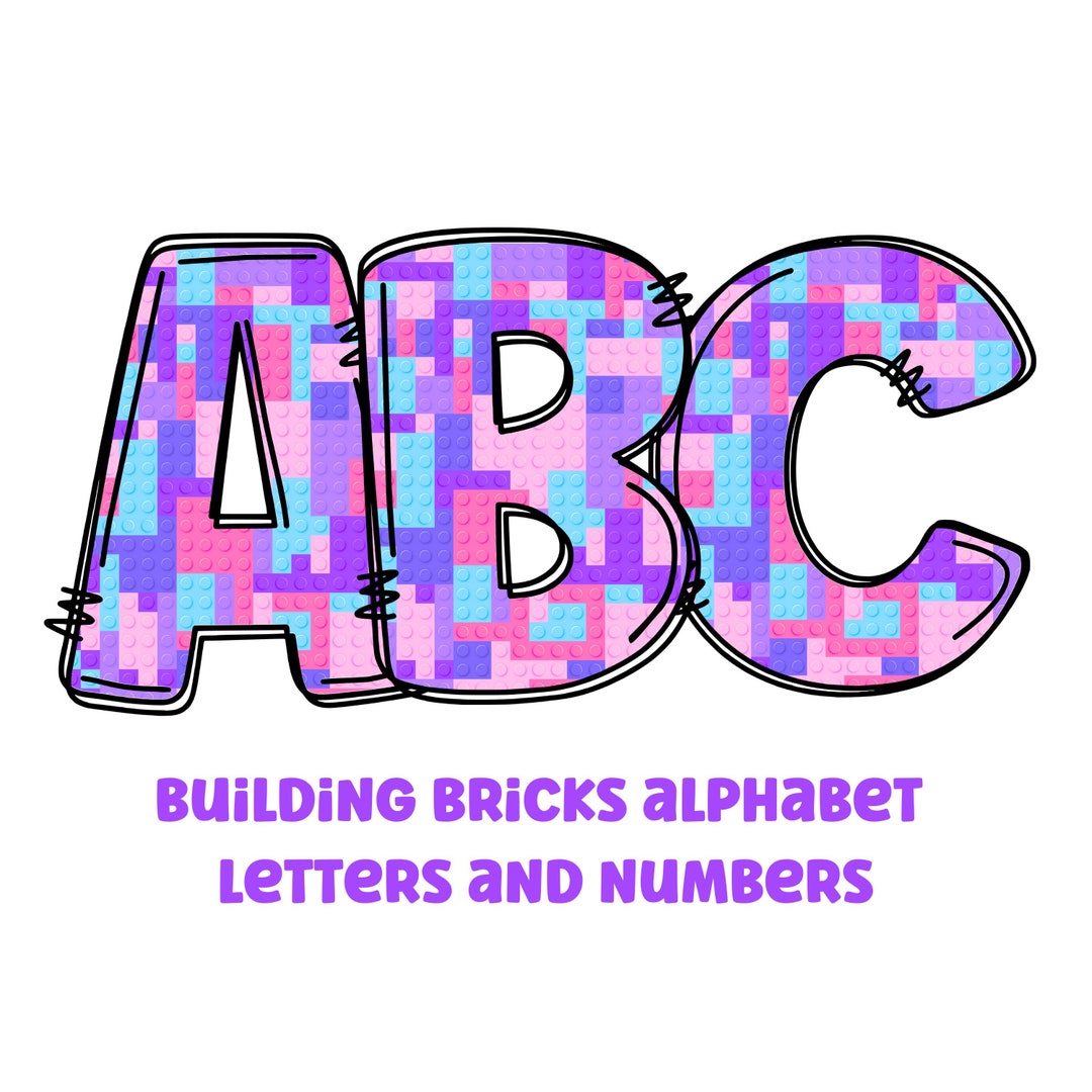 Building Bricks Girls Alphabet Clipart Letters 300dpi Transparent Png ...
