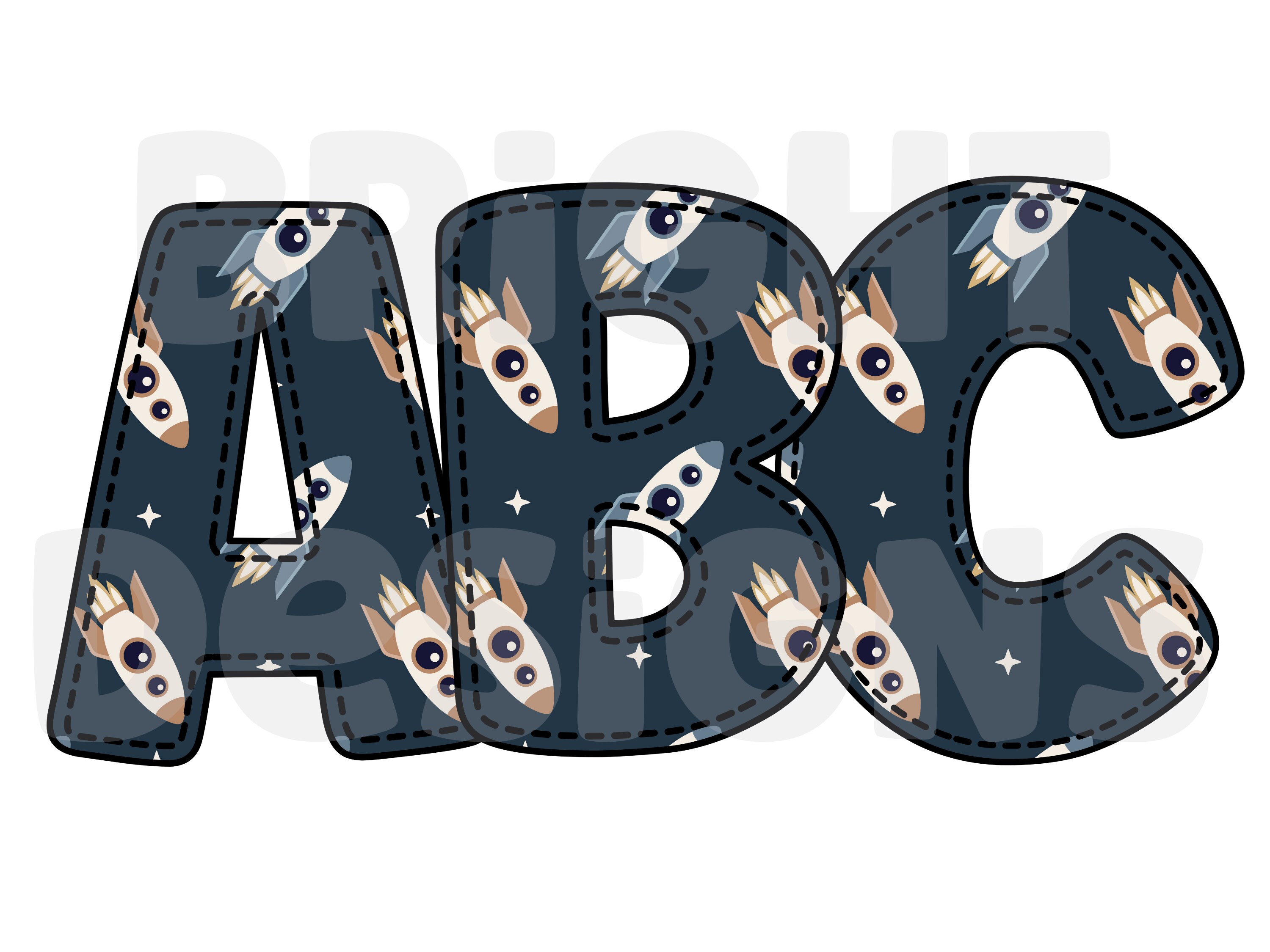 Space Clipart Letters 300dpi Transparent Png. 5 Styles of Alphabet ...