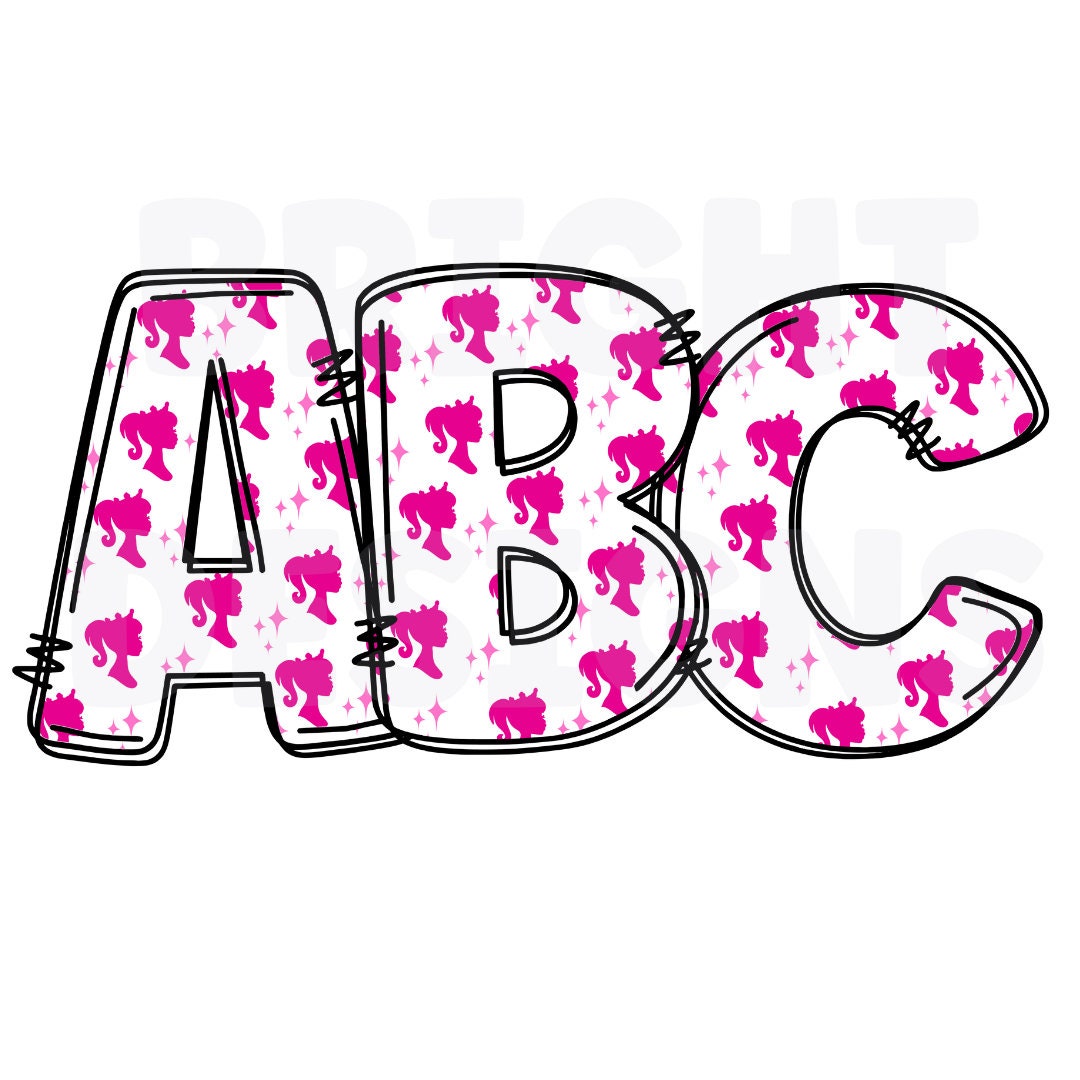 Pink Doll Alphabet Png Clipart Letters 300dpi Transparent Png. 5 Styles ...