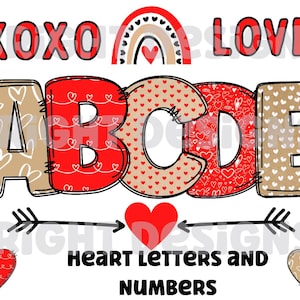 Heart Clipart Letters 300dpi Transparent Png. 5 Styles of Alphabet ...