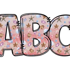 Beach Clipart Letters 300dpi Transparent Png. 5 Styles of Alphabet ...