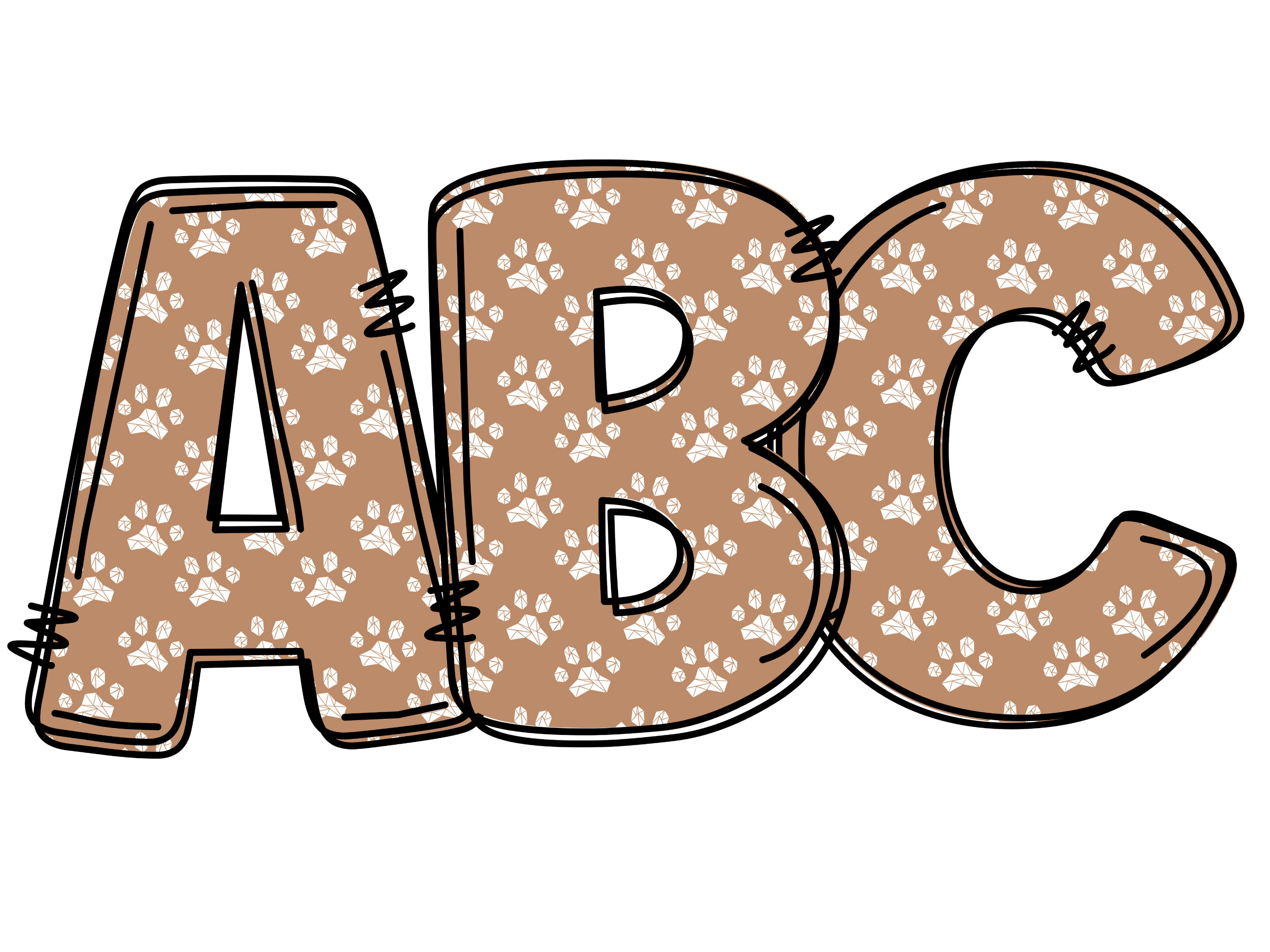 Dog Clipart Alphabet Letters 300dpi Transparent Png. 5 Styles - Etsy