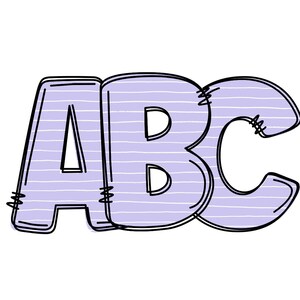 Pastel Clipart Letters 300dpi Transparent Png. 5 Styles of Alphabet ...