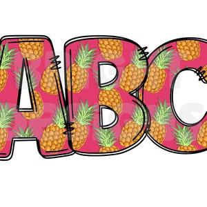Tropical Clipart Letters 300dpi Transparent Png. 5 Styles of Alphabet ...