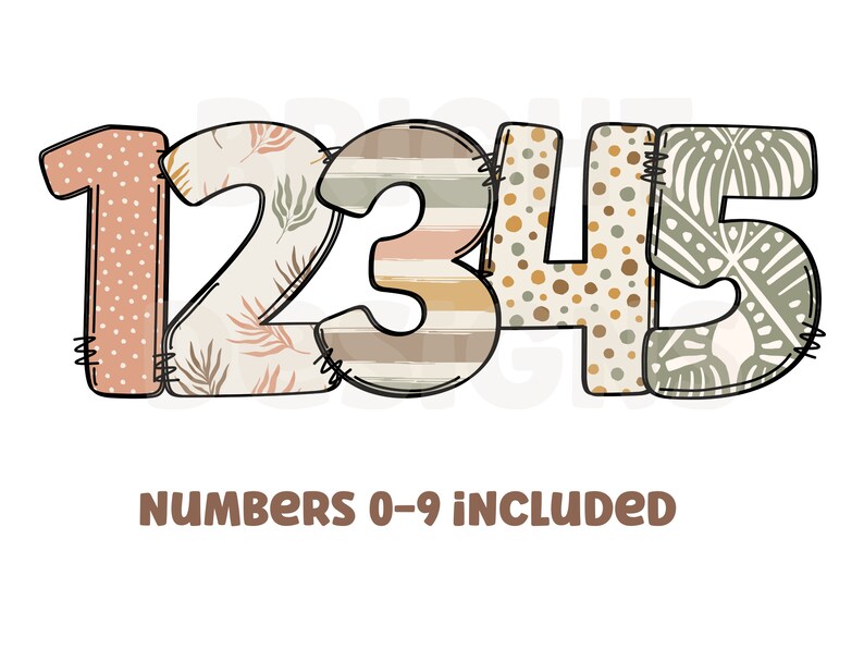 Boho Clipart Letters 300dpi Transparent Png. 5 Styles of - Etsy