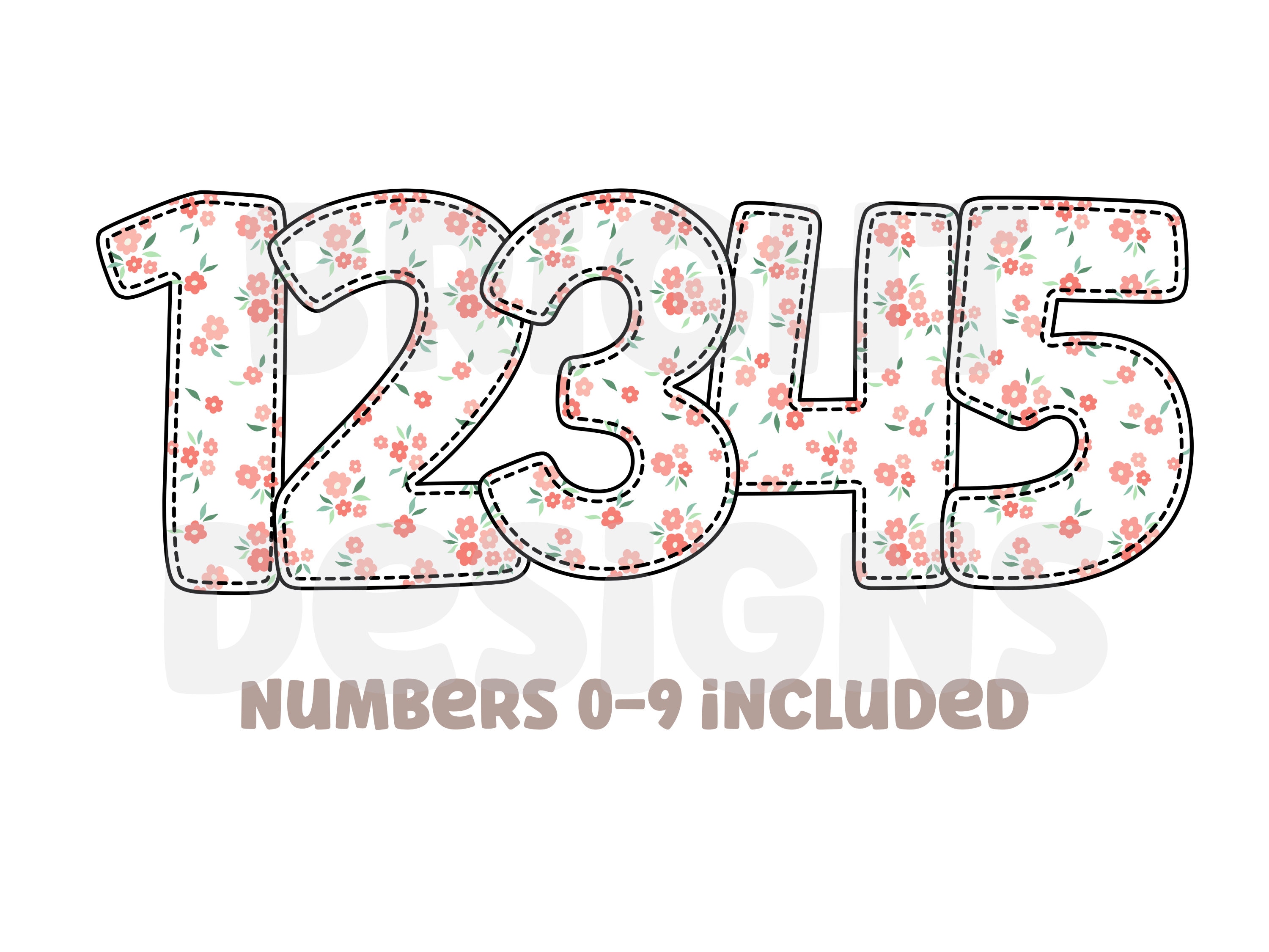 Ditsy Floral Clipart Letters 300dpi Transparent Png. 1 Set of Alphabet ...